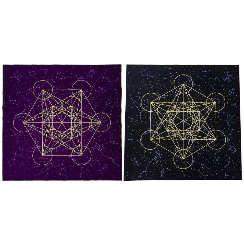 Jual Tarot Card Tablecloth Metatrone Cub Crystal Grid Astrology ...