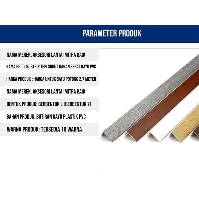 Jual aiw25l- Laiv List Siku L Pvc Step Nosing Lantai Tangga Vinyl Spc ...