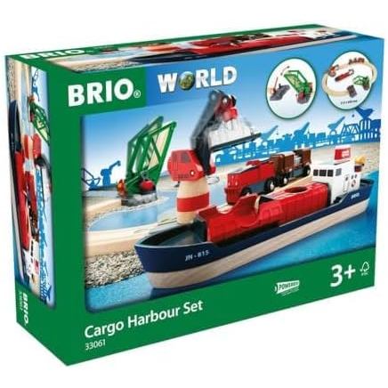 Jual BRIO World 33061 Cargo Harbor Set 16-Piece Train Set | Shopee ...