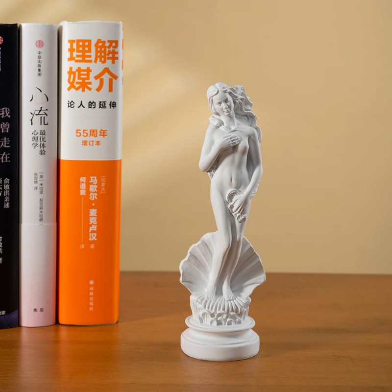 Jual 18cm Aphrodite Statue Resin White Greek Sculpture The Birth of ...