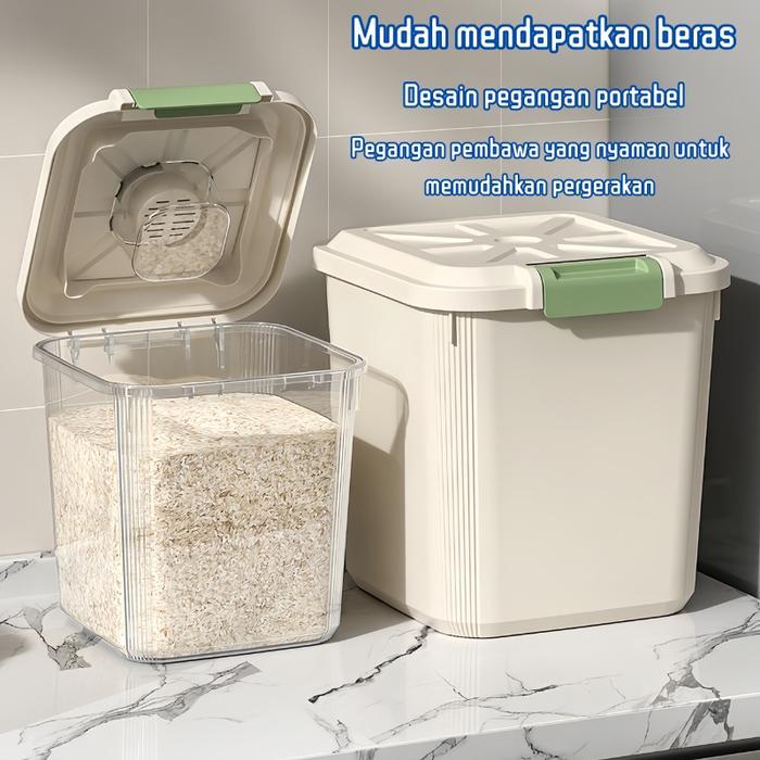 Jual galeh tempat beras 25kg model baru tempat beras aesthetic tempat ...