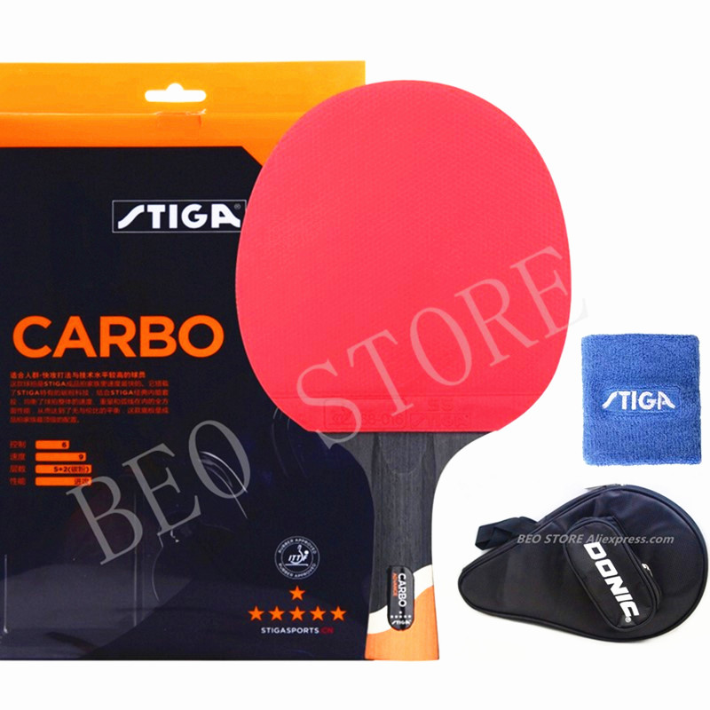 Jual Stiga 6 Star Racket Offens Professional Carbon Pimples In Rubber Original Stiga Table ...