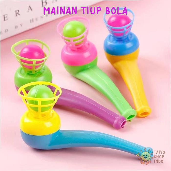 Jual Berkualitas! TAIYO Mainan Anak Jadul Tiup Bola Peluit Pipa Pipe ...