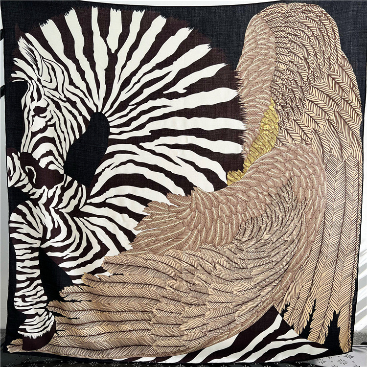 Jual Luxury Wool Silk Scarf Designer 140 Brand Silk Wool Scarfs 140 ...
