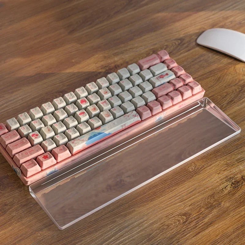 Jual Acrylic Keyboard Hand Rest Custom Frosted Transparent Ergonomics ...