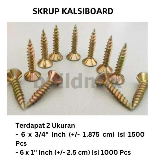 Jual BRG BARU JMS SEKRUP / SKRUP KALSIBOARD KUNING / CALSIBOARD SCREW ...