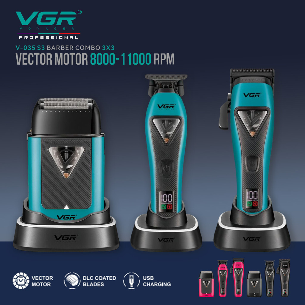 Jual VGR V-035 S3 Hair Trimmer Professional Hair Clipper Adjustable ...
