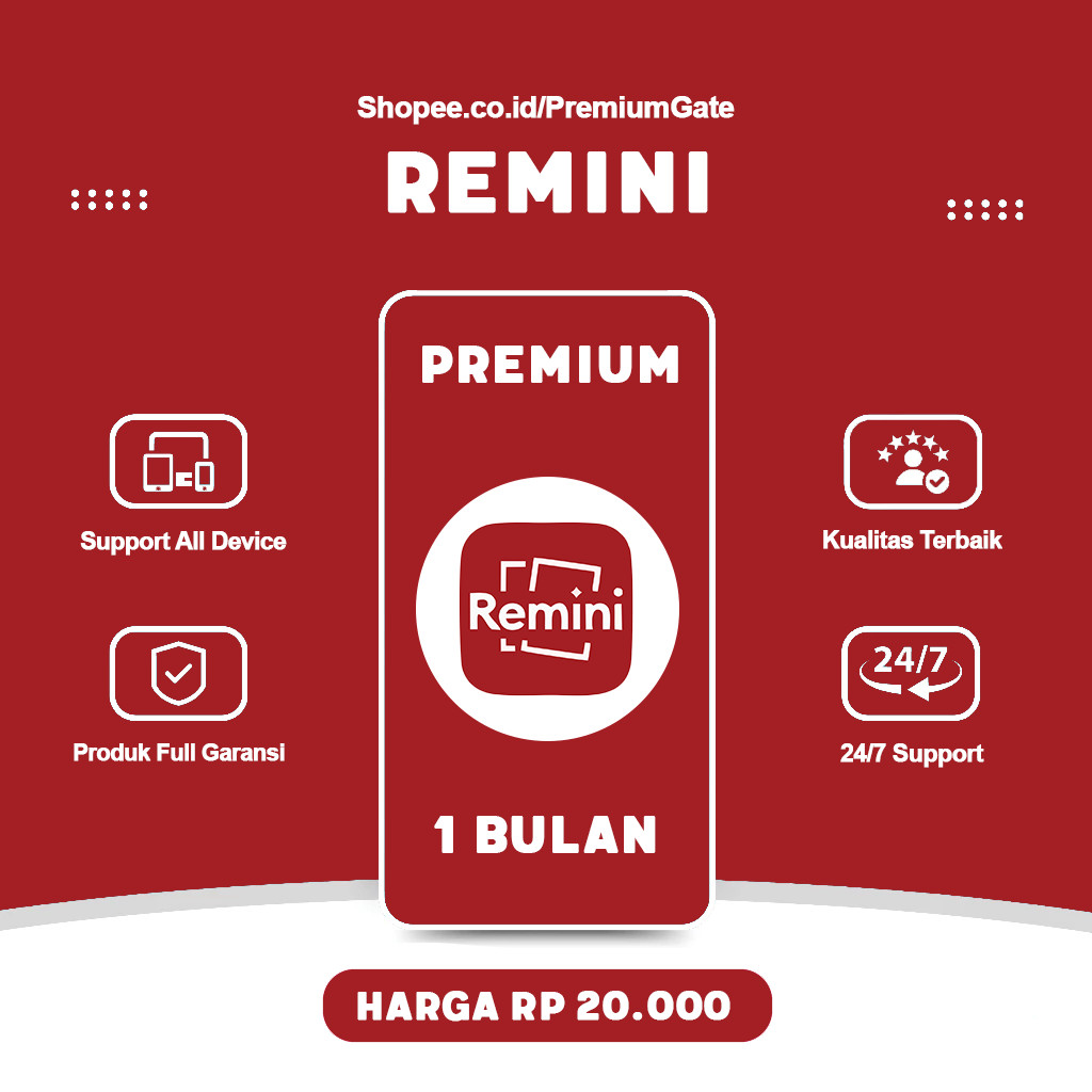 Jual Remini Pro 1 Bulan - Enhance Foto HD | Shopee Indonesia