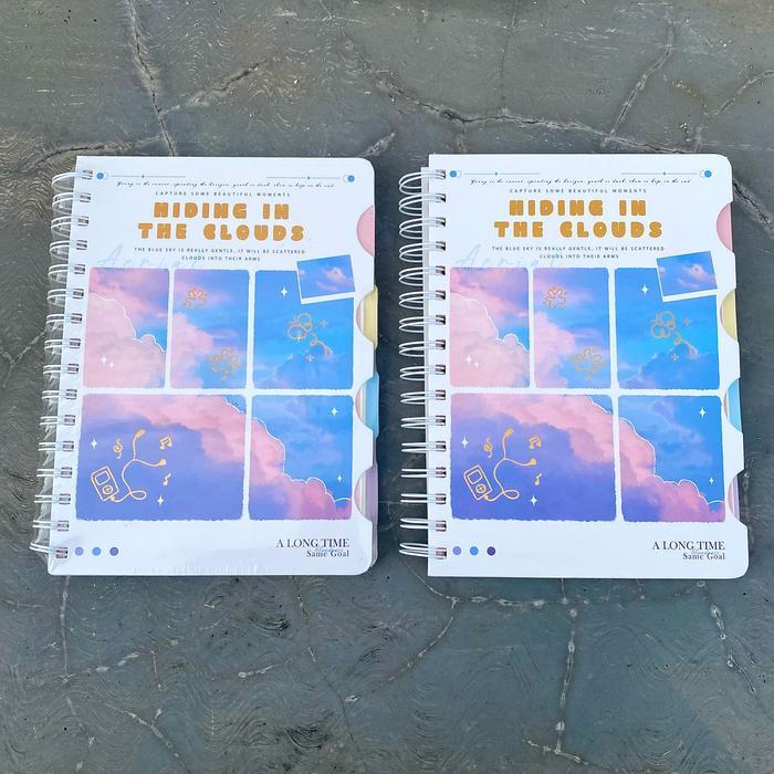 Jual Notebook Spiral Tebal A5 Motif Gambar Aesthetic Buku Catatan Hard ...