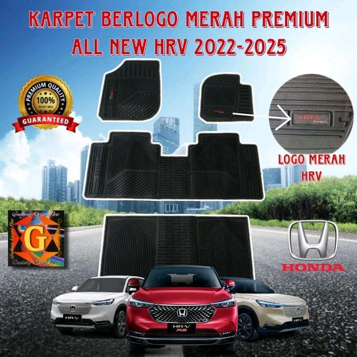 Jual Karpet Mobil Berlogo Merah Honda All New HRV 2022 -2025 Premium ...