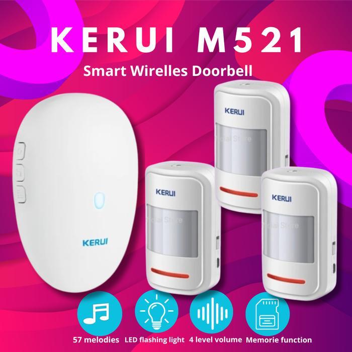 Jual Kerui Alarm Bel Sensor Gerak Wireless M521 Pir Motion P819 ...
