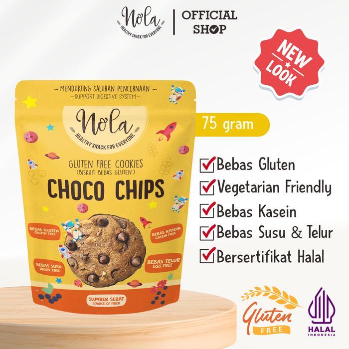 Jual Nola Gluten Free Cookies Choco Chips 75 Gram | Shopee Indonesia