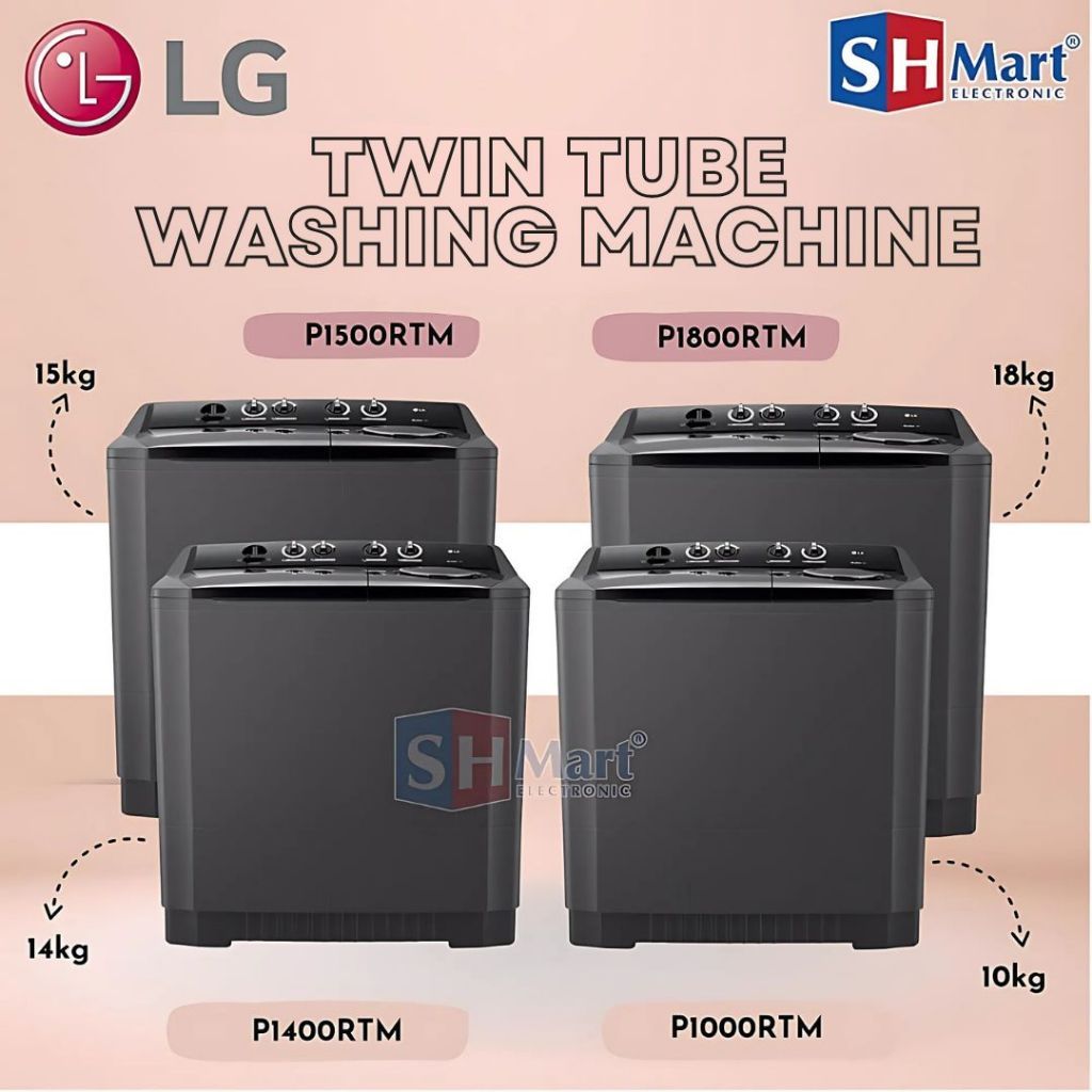 Jual MESIN CUCI 2 TABUNG LG 10 KG P1000RT / 14 KG P1400RTM / 15 KG ...