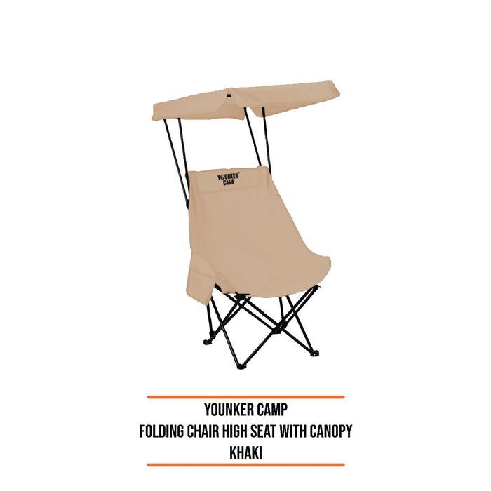 Jual Younker Camp Folding Chair High Seat With Canopy / Kursi Lipat ...
