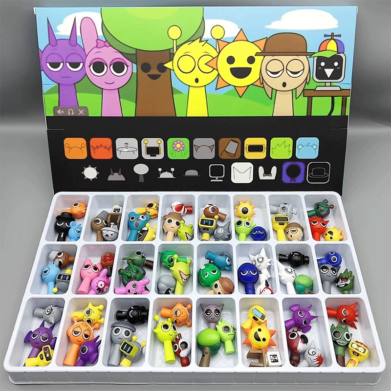 Jual 48PCS Sprunki Figures Sprunky Hot Game Collectible Doll Toy ...