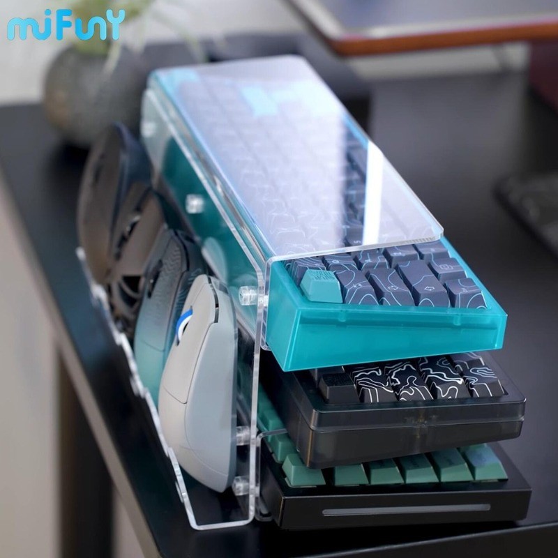 Jual MiFuny Keyboard Stand Mouse Desktop Organizer Acrylic 3 Tier ...