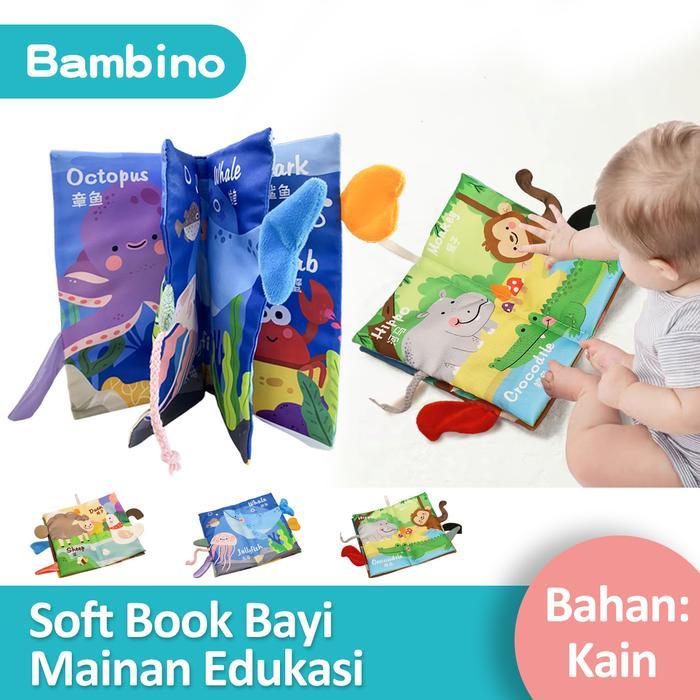 Jual BAMBINO Soft book edukasi bayi 3D Buku bantal bayi Buku kain ...