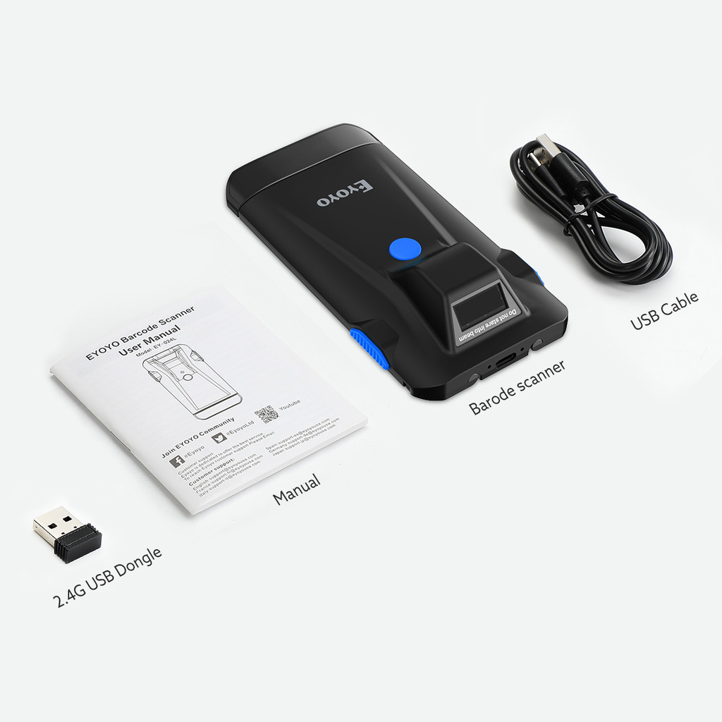 Jual Eyoyo 2D Phone Back Clip Bluetooth Barcode Scanner Portable ...