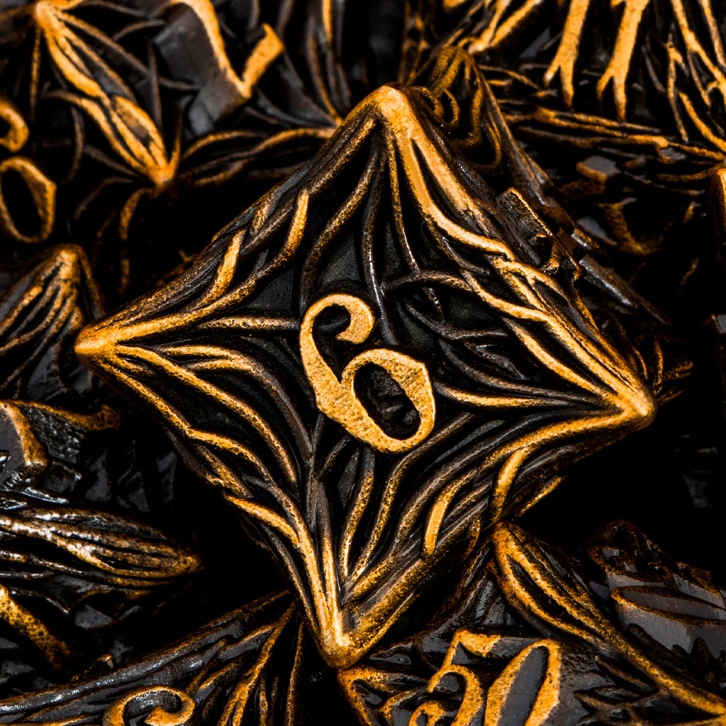 Jual OGCOPHEND and D Tree Root Dnd Metal Role Playing Game Dice Set for ...