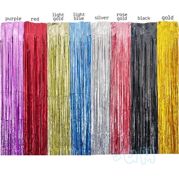 Jual Easy Decoration Foil Curtain Fringe Tirai Rumbai METALLIC 2M x 1M ...