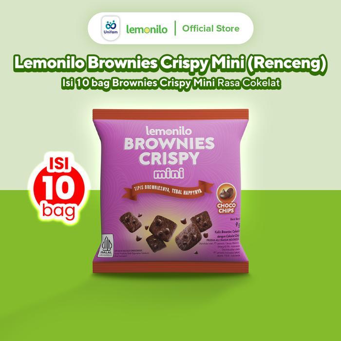 Jual Lemonilo Brownies Crispy Choco Chips Mini Renceng Isi 10 Pcs ...