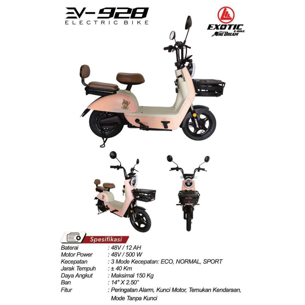 Jual Sepeda Listrik Exotic EV-928 | Shopee Indonesia