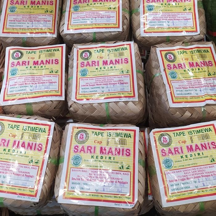 Jual Pilihan- Tape Singkong Istimewa Cap Sari Manis Kediri 350Gr ...