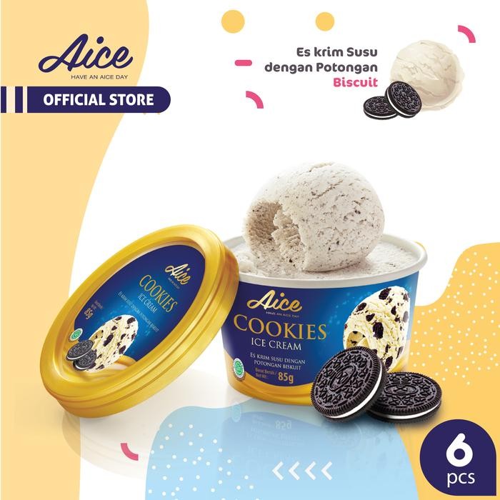 Jual Eat,- Aice Ice Cream Cookies Cup 65 G Isi 6 Pcs | Shopee Indonesia
