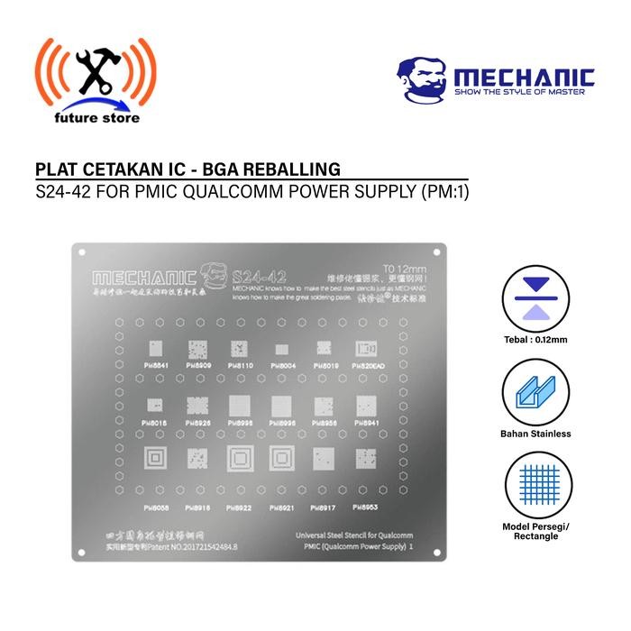 Jual MECHANIC S24-42 CETAKAN IC 0.12MM (PM:1) Qualcomm PMIC PM8841 ...