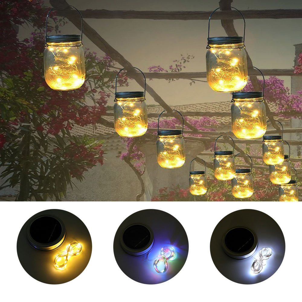 Jual Solar Power Mason Jar Lid Lights 1M/2M Led Waterproof Fairy Lights ...