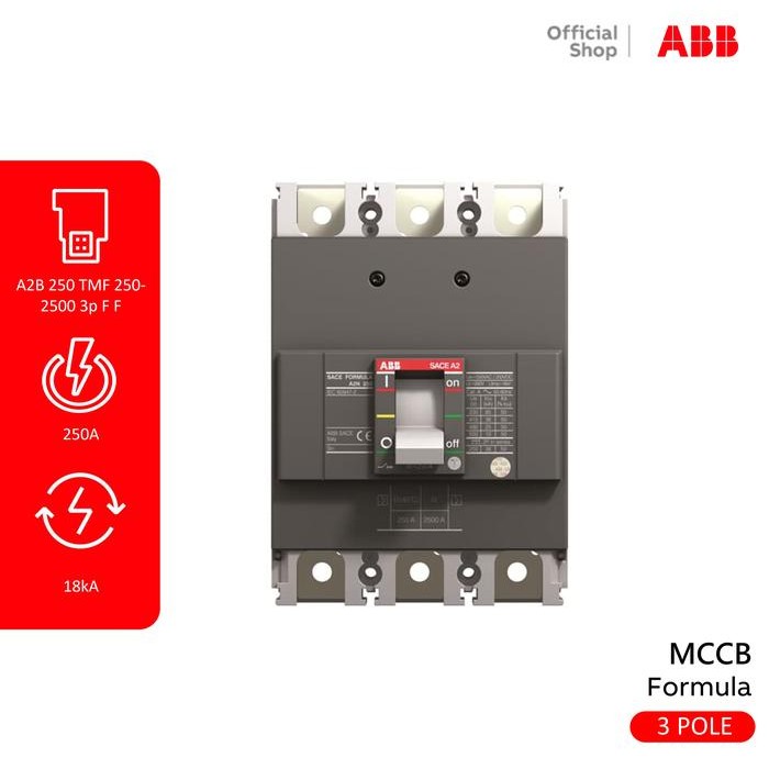 Jual ABB MCCB 3P 18kA A2B 250 TMF Breaker Formula 250A 1SDA066553R1 | Shopee Indonesia