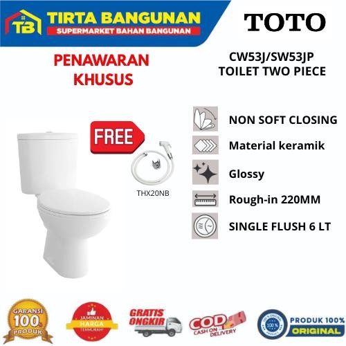 Jual PROMO TOTO CW53J SW53JP TCD-01R CLOSET TOILET WC DUDUK SINGLE ...