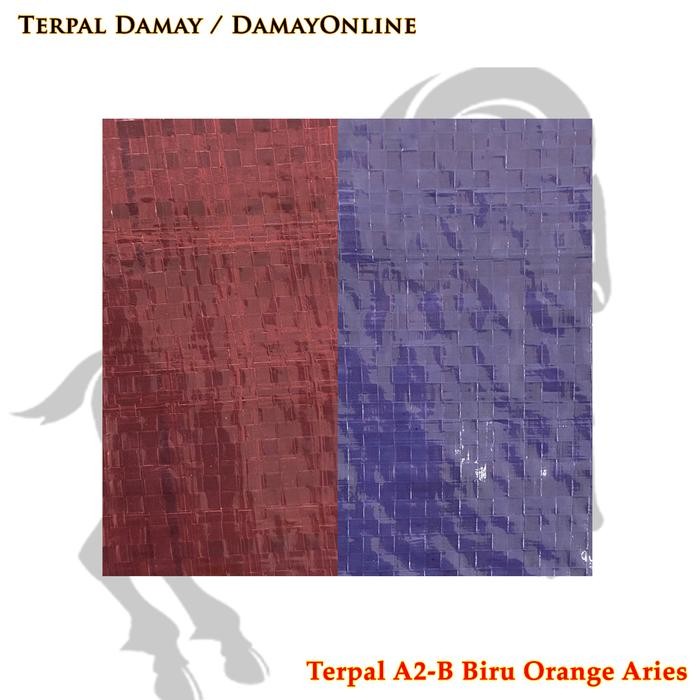 Jual Terpal Jadi A2-B Biru Orange Aries ( Ukuran Bebas / M2 ) | Shopee ...
