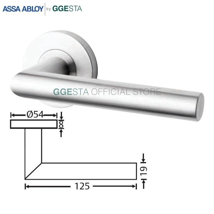 Jual [v] ASSA ABLOY Handle Pintu Stainless Steel ATL 060 Gagang Pintu ...