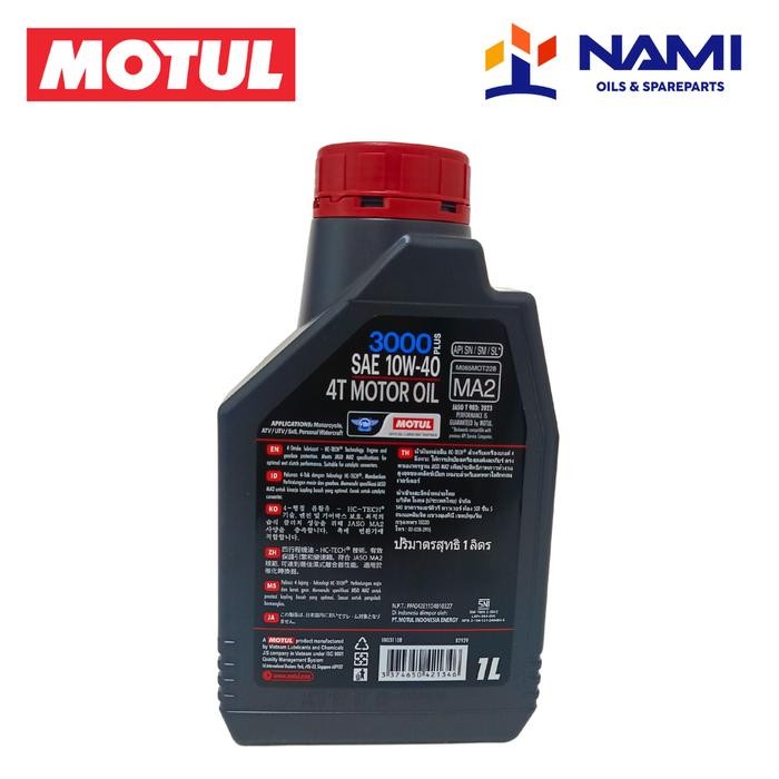 Jual Pilihan- *Motul 3000 Plus 10W40 (1L)* Oli Mesin Motor 4T Manual ...