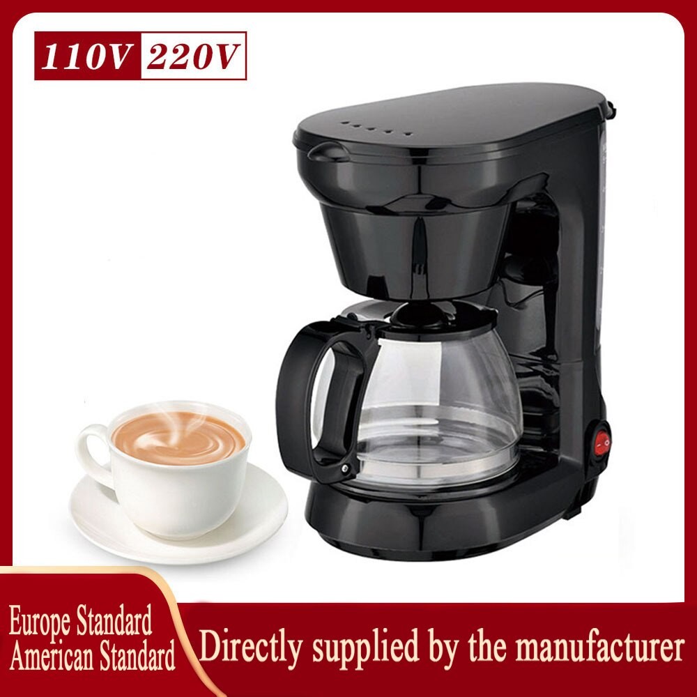 Jual Home American Semi-Automatic Filter Coffee Machine Glass Teapot ...