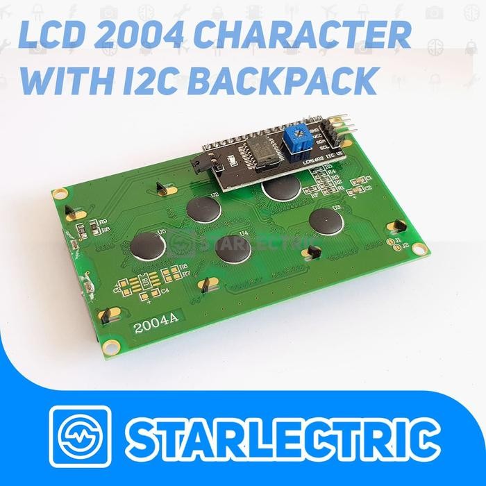 Jual qez7- Lcd 20X4 2004 Dengan I2C Backpack Display Arduino | Shopee ...