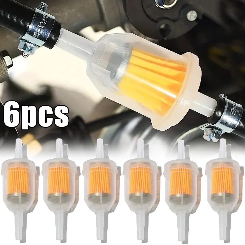 Jual 1-6pcs Universal Inline Gas/Fuel Filter 6MM-8MM 1/4" For Lawn ...