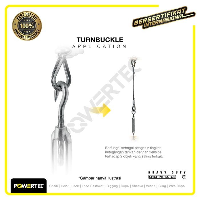 Jual Turnbuckle / Jarum Keras SS Eye & Eye M8 Span Skrup Short POWERTEC ...
