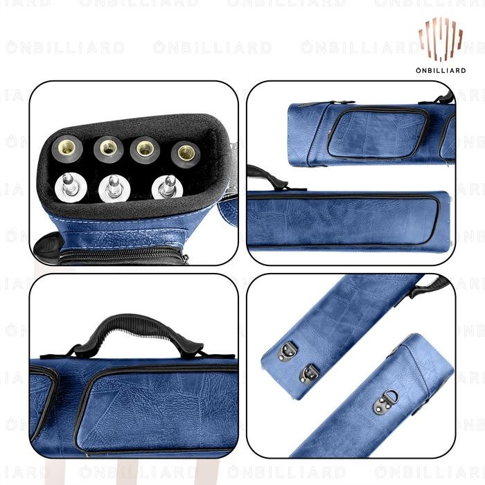 Jual ONcase Tas Stick Billiard 3x4 Cue Case Billiard PU Leather 3 Butt ...