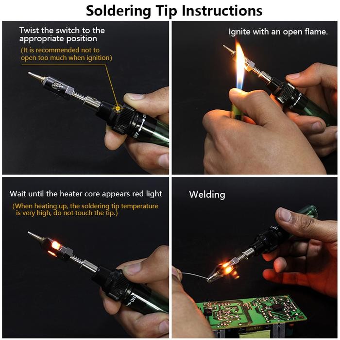 Jual RENMEI SOLDER GAS BUTANE PORTABLE IRON PEN - MT-100 - BLACK ...