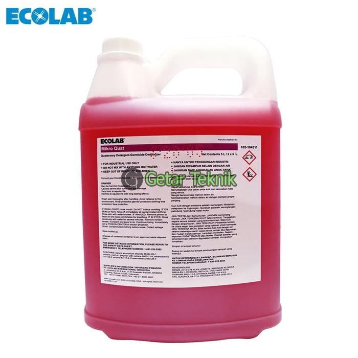Jual Ready ECOLAB Mikro Quat 5L Sanitizer | Shopee Indonesia