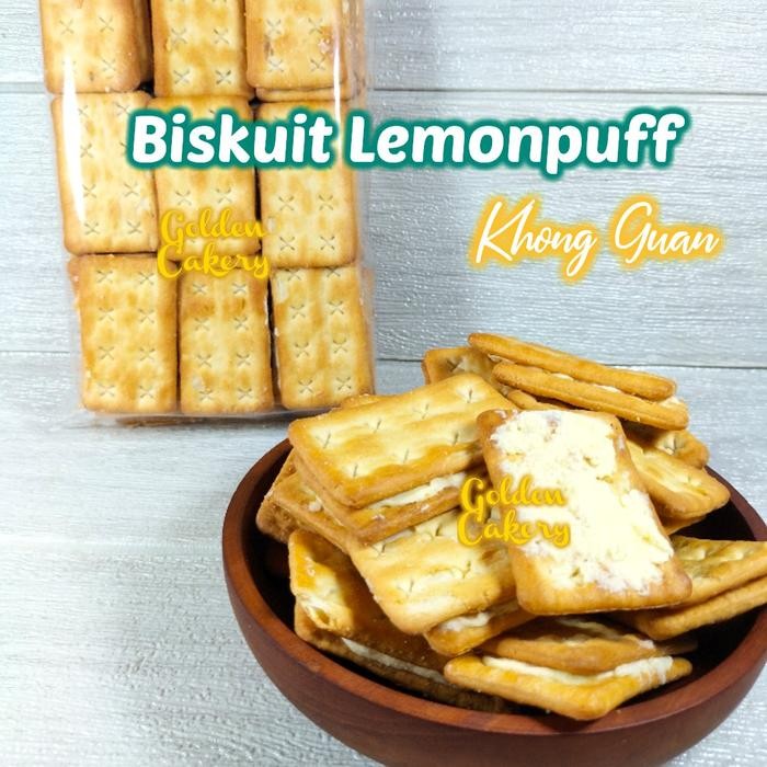 Jual ORIGINAL! an kilo Biskuit Lemon Puff Khong Guan Cemilan Biskuit ...