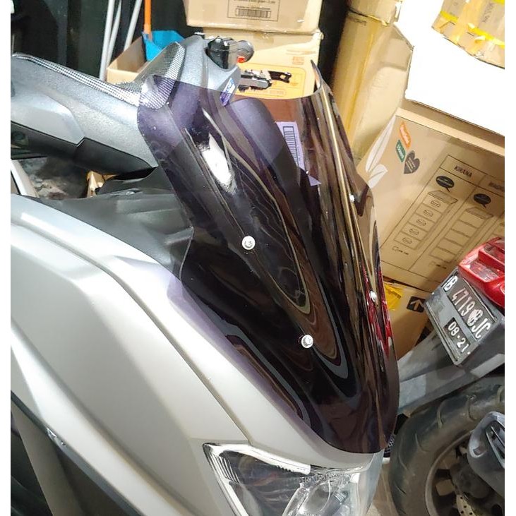 Jual VISOR NMAX MODEL SECTBILL BLACK GLOSSY AKRILIK TEBAL 45 CM ...