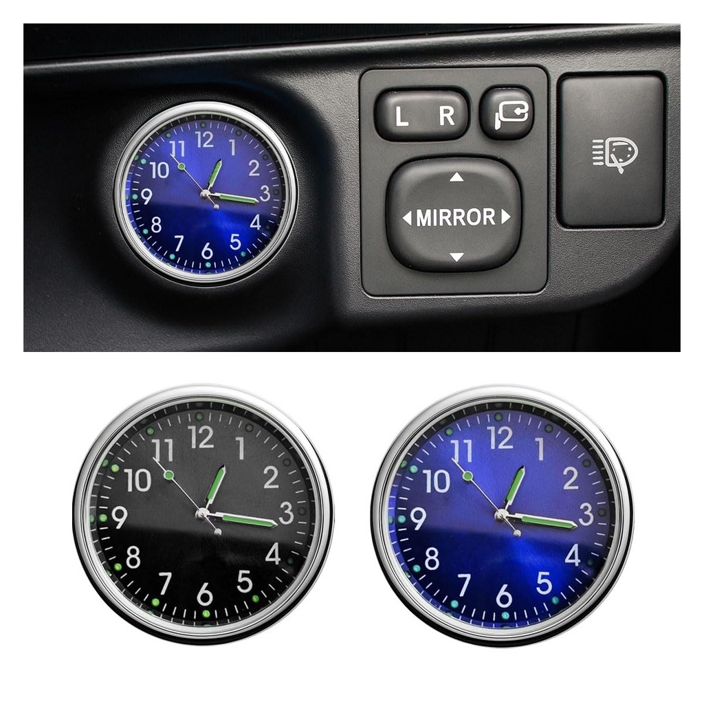 Jual Stick On Dashboard Car Clock Mini Tiny Small Luminous Clock Car ...