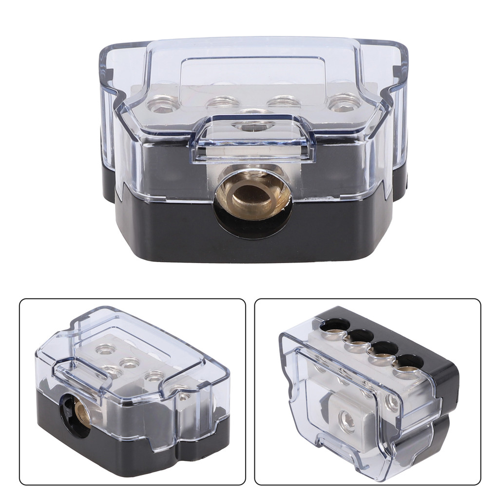 Jual 4 Way Audio Power Distribution Block Junction Box Mini Series 1/0 Gauge In To4 Gauge Out ...