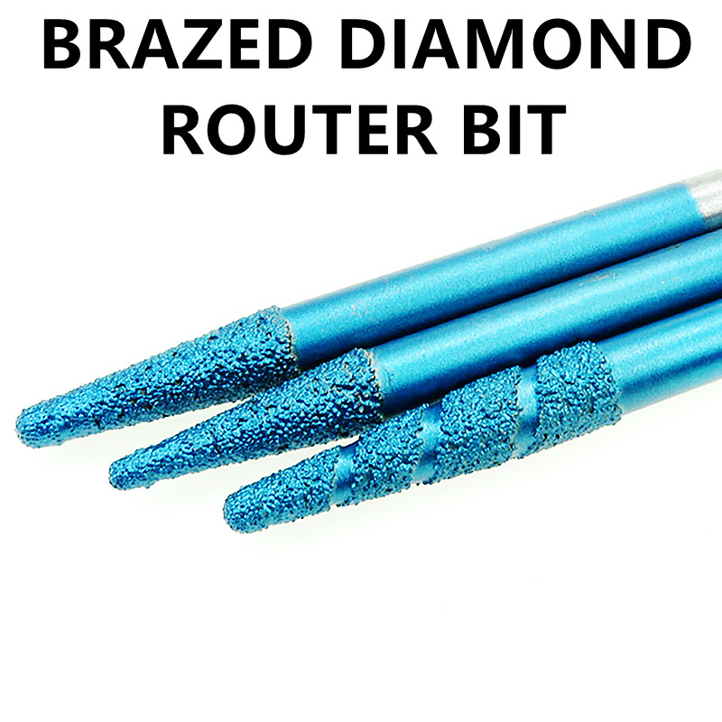 Jual Brazed Diamond engraving Router Bit Stone Milling Cutter engraver ...