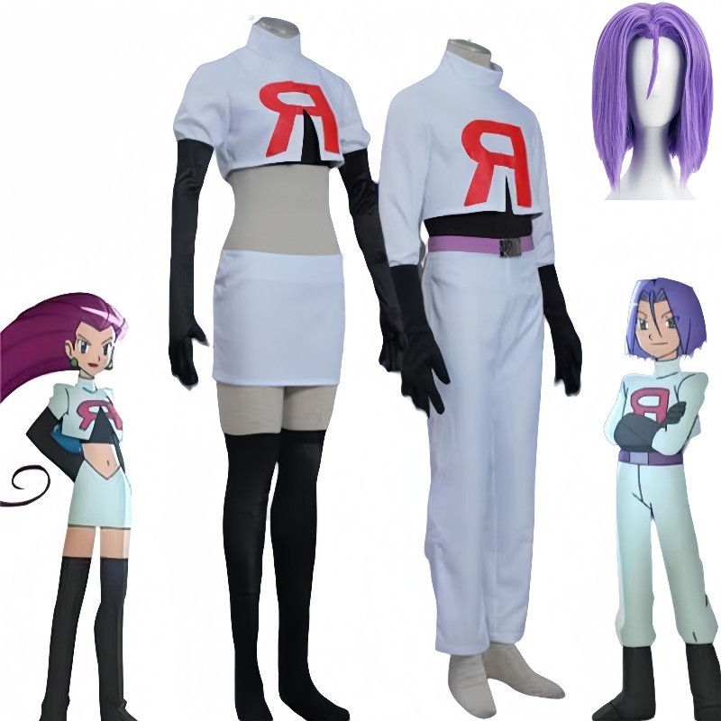 Jual Anime Cosplay Costume For Adult Team Rocket Jessie Musashi James ...