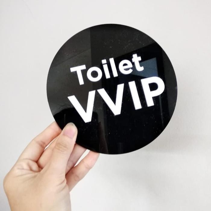 Jual Toilet Vvip Sign / Tanda Toilet Acrylic / Papan Tanda Toilet Kayu ...
