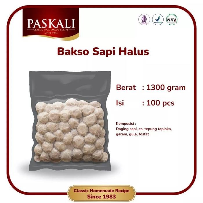 Jual Pilihan- Bakso Sapi Halus Paskali 1300 Gram Isi 100 Pcs | Shopee ...